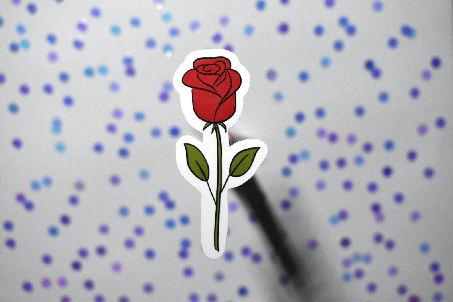 Rose Vinyl Sticker - Etsy