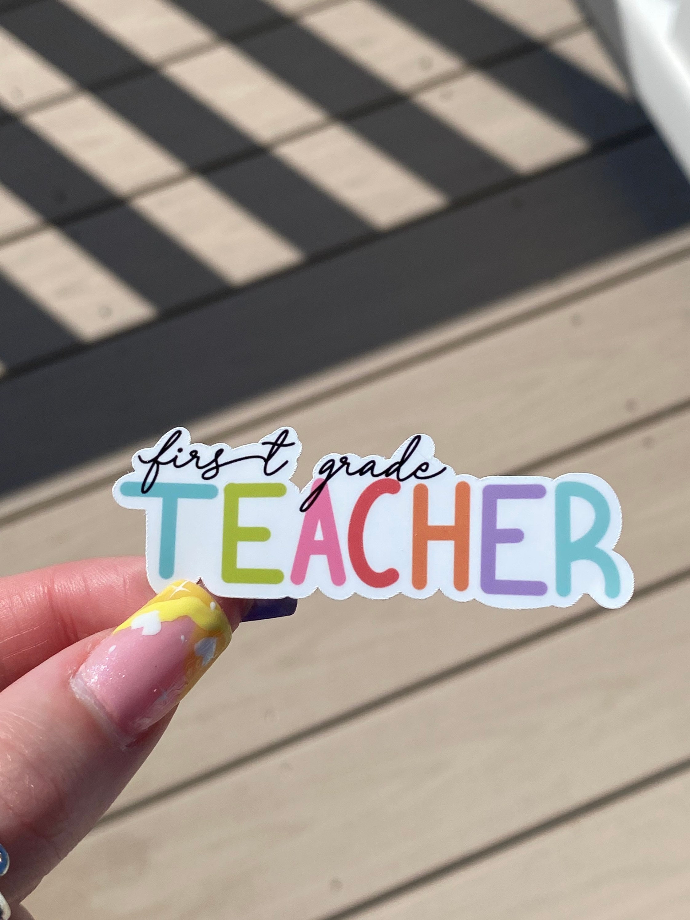 Grade Teacher Custom Sticker Adventuringstickers Back to - Etsy