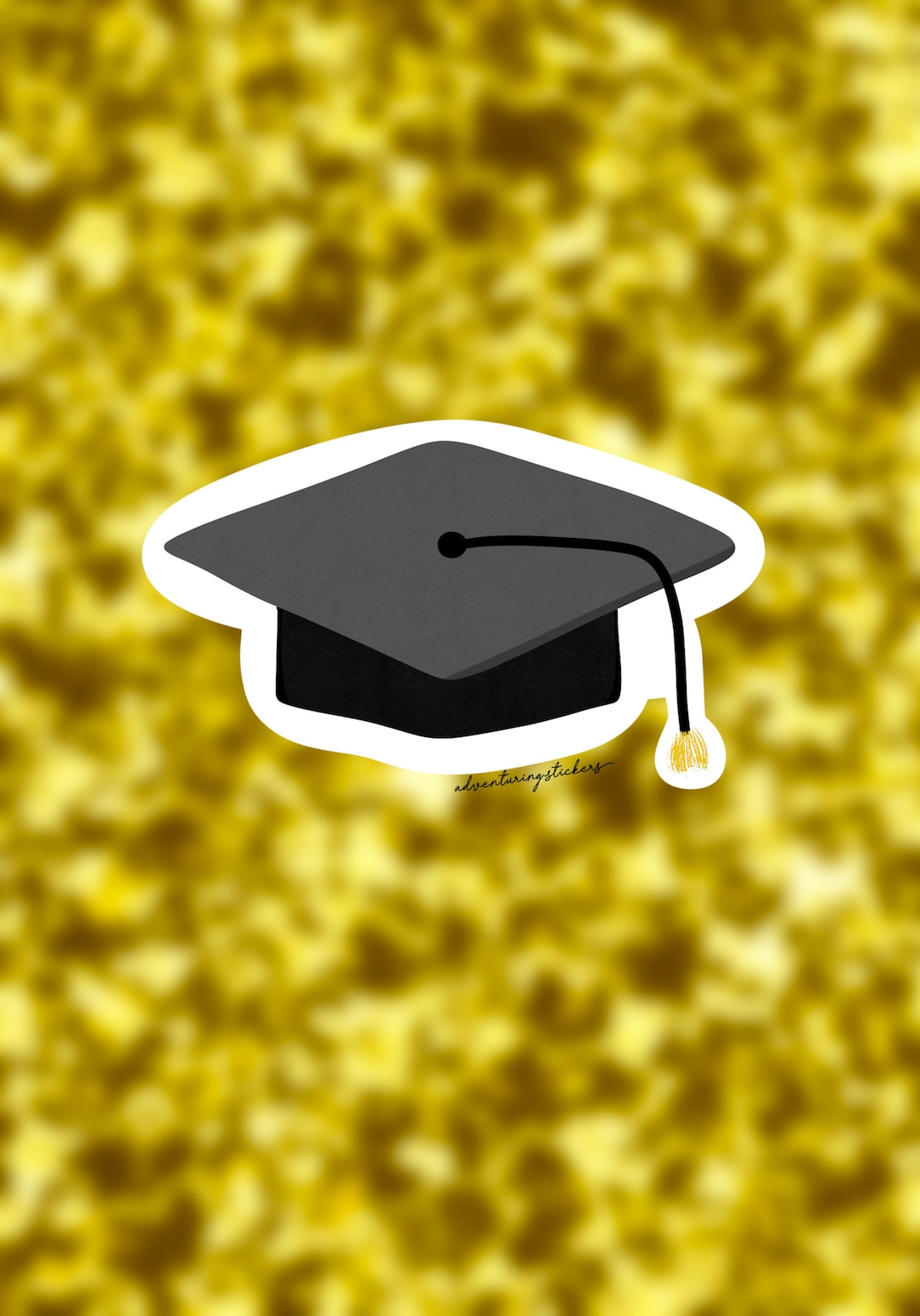Graduation Cap Sticker Adventuringstickers Grad Stickers - Etsy