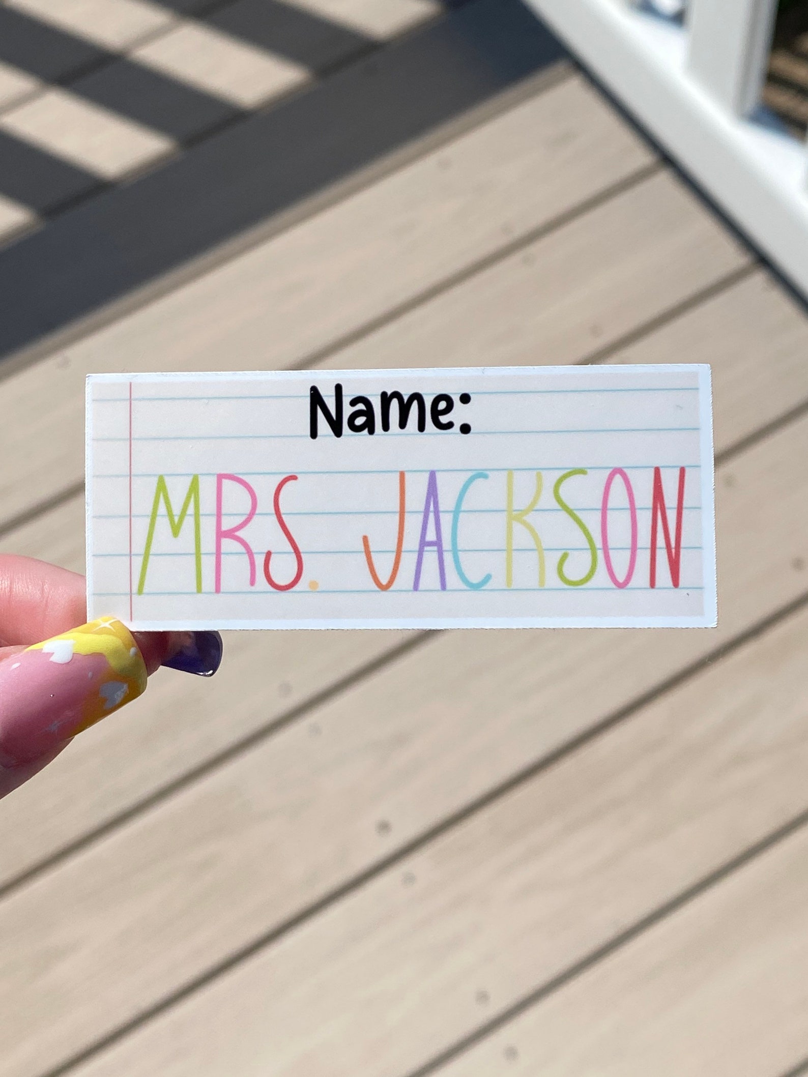 Name Tag Teacher Sticker Back to School Sticker - Etsy