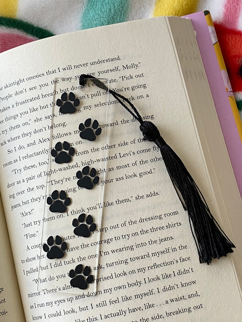 Paw Print Bookmark Adventuringstickers Dog Bookmark - Etsy