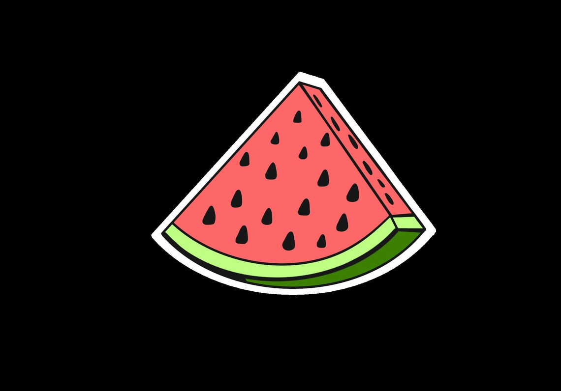 Watermelon Vinyl Sticker | Etsy