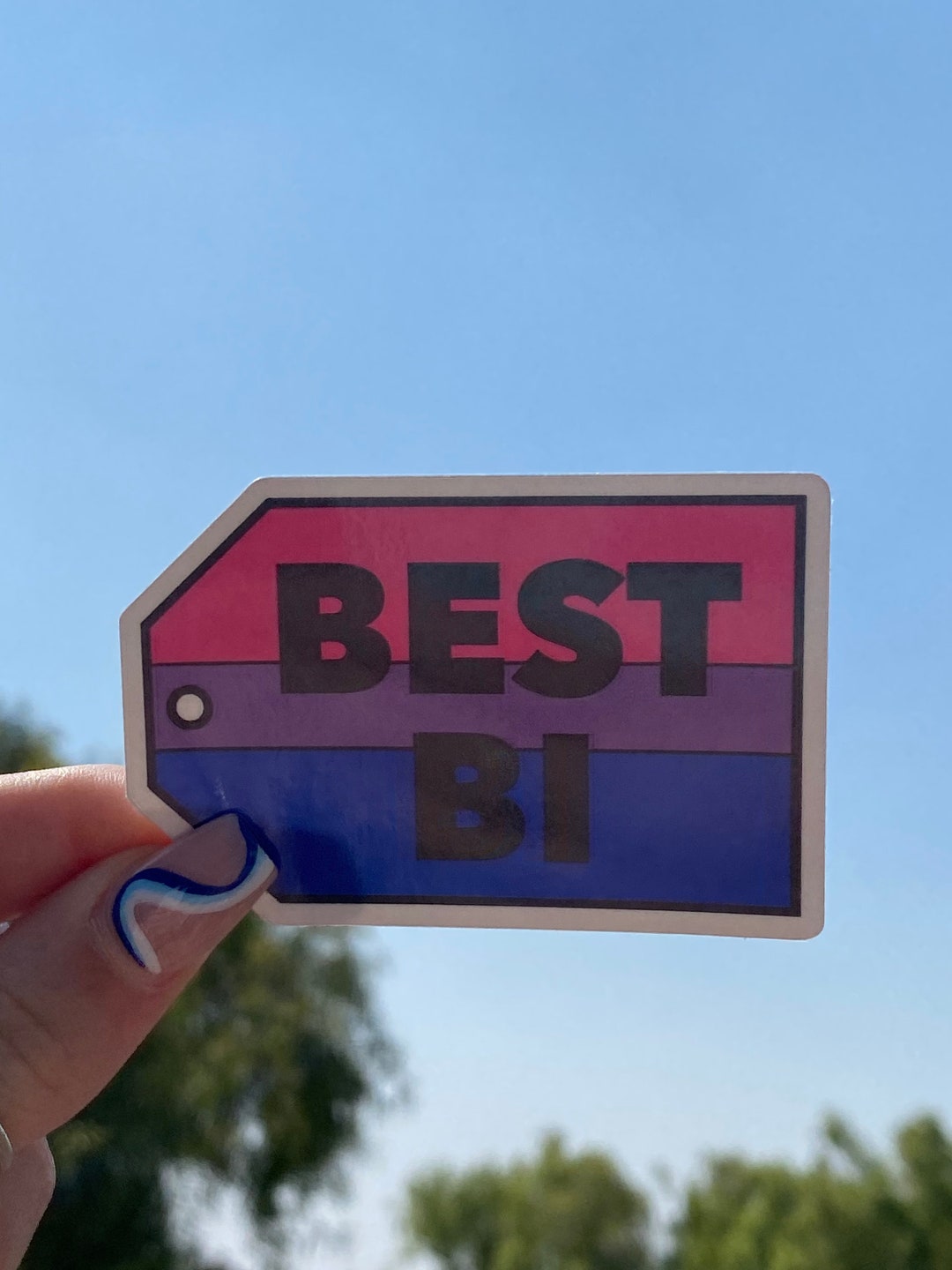 Best Bi Tag Vinyl Pride Sticker | Adventuringstickers | Stickers ...