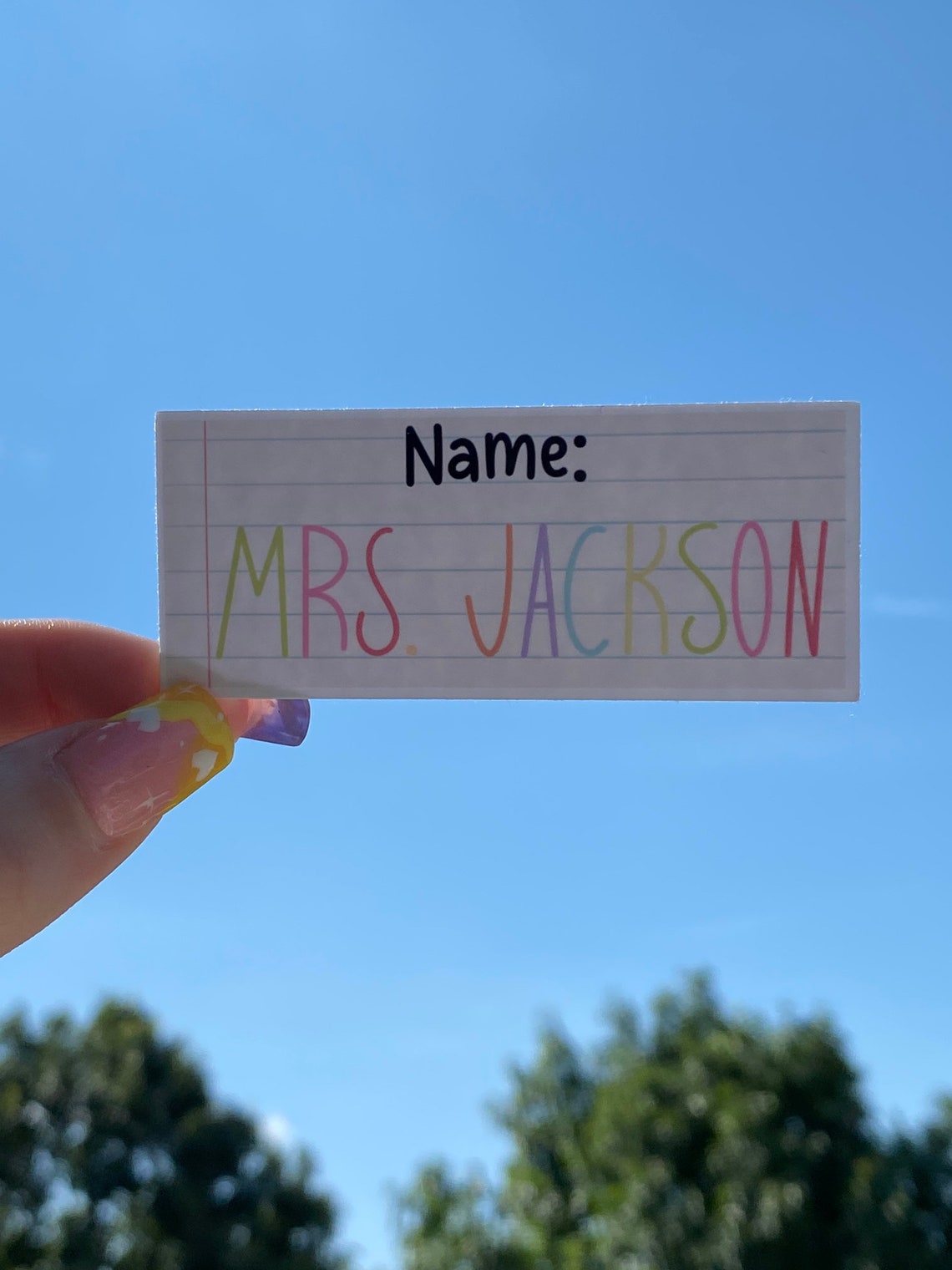 Name Tag Teacher Sticker Back to School Sticker - Etsy