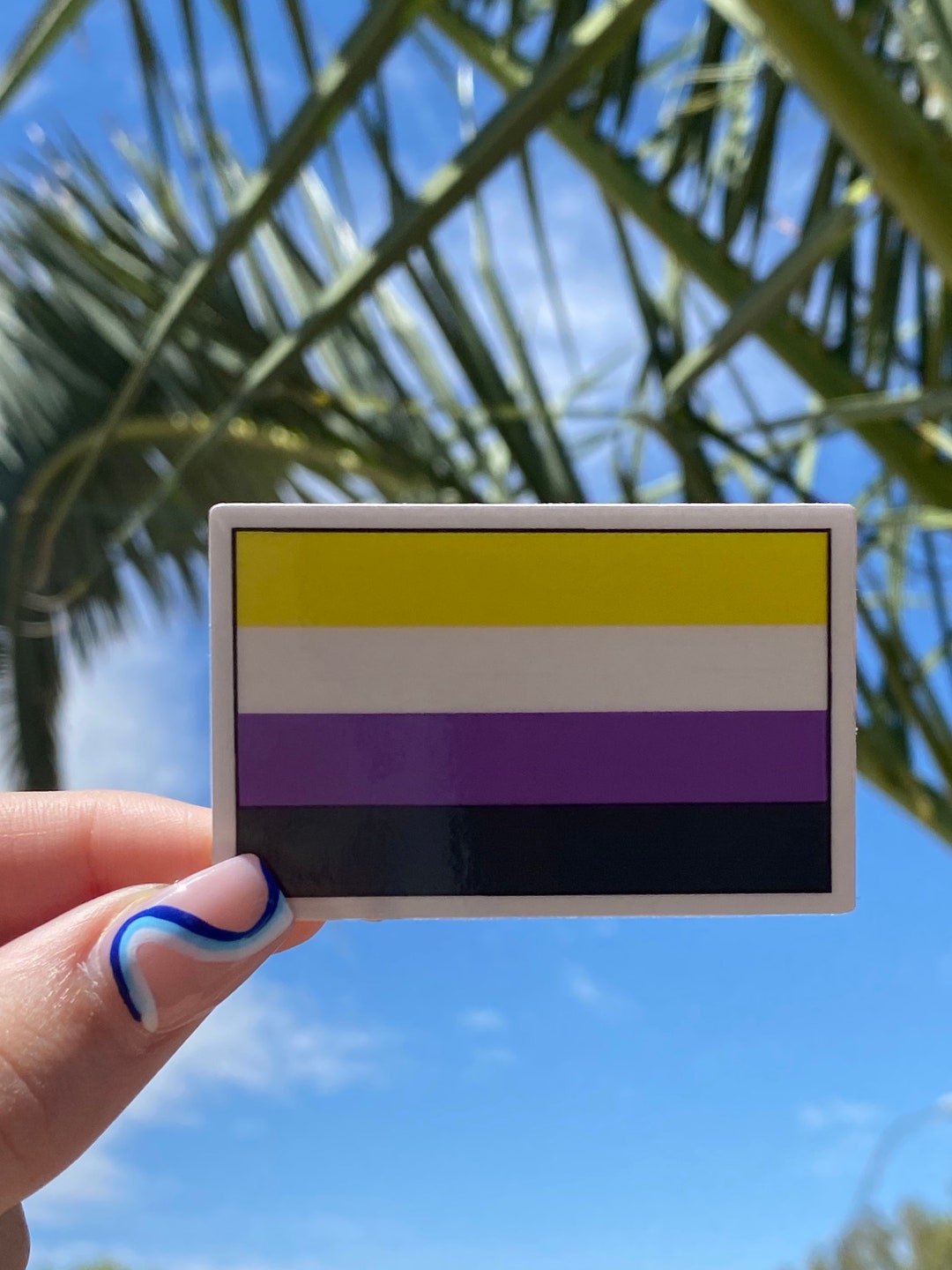 Non Binary Pride Flag Sticker | Adventuringstickers | Stickers | Pride Flag | Pride | Non Binary ...