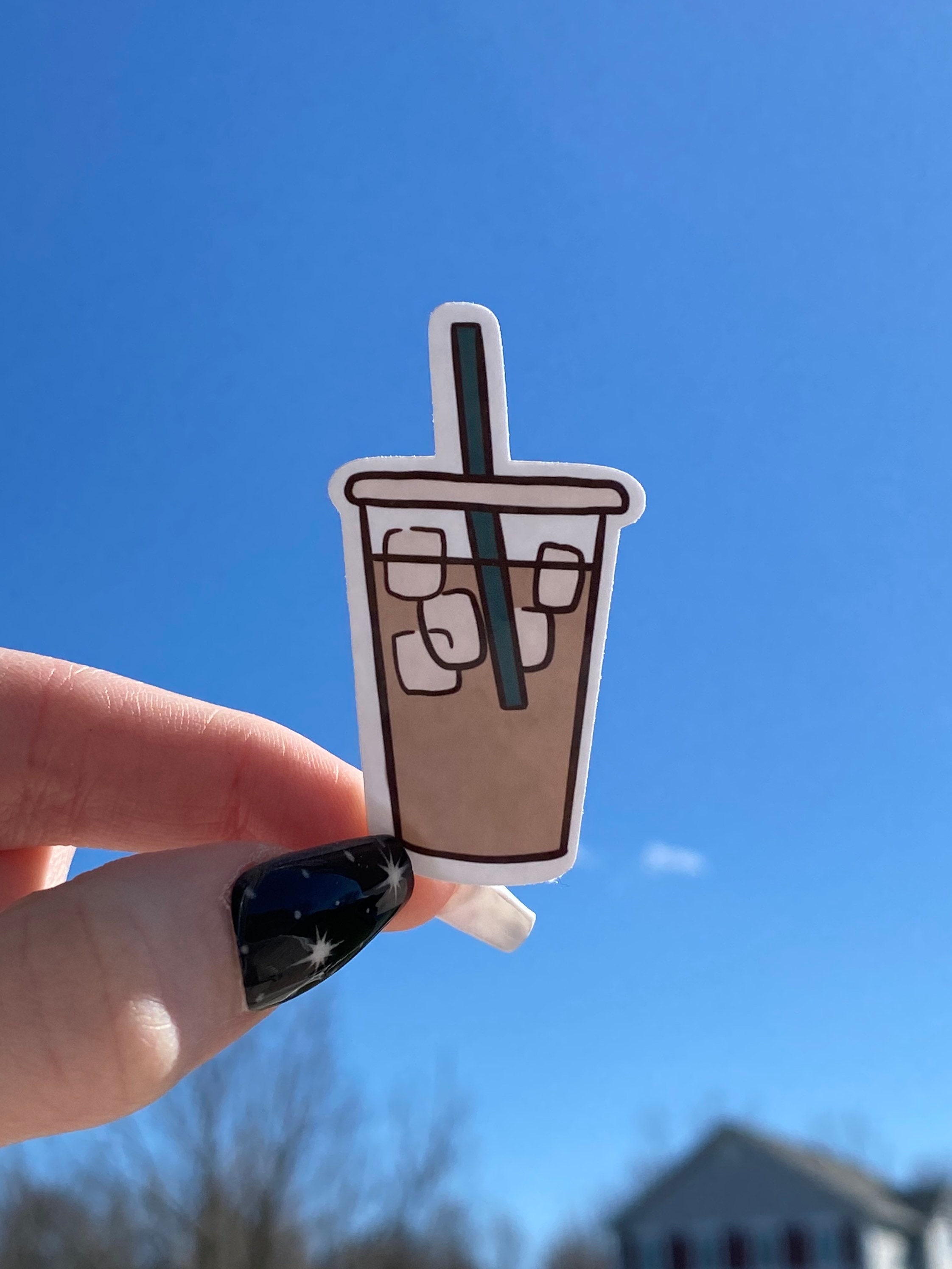 Iced Coffee Sticker | Adventuringstickers | Coffee Sticker | Coffee ...