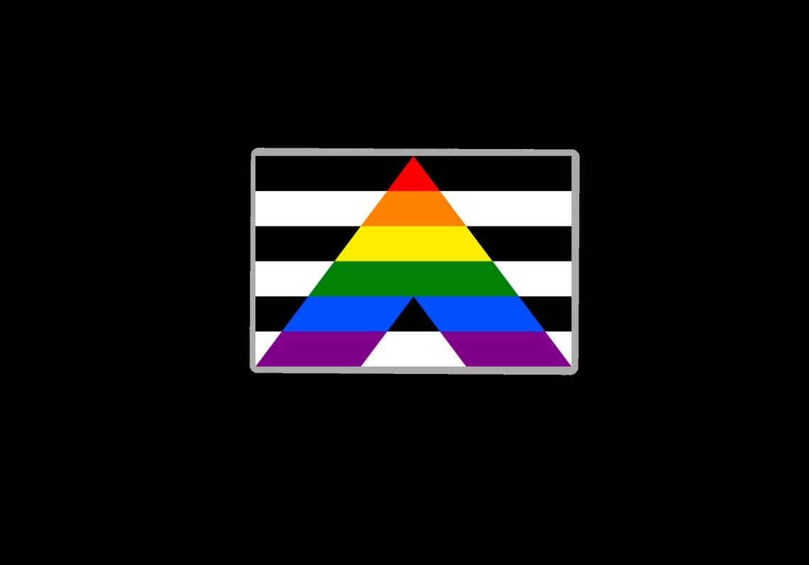 Straight Ally Flag Vinyl Pride Sticker | Etsy
