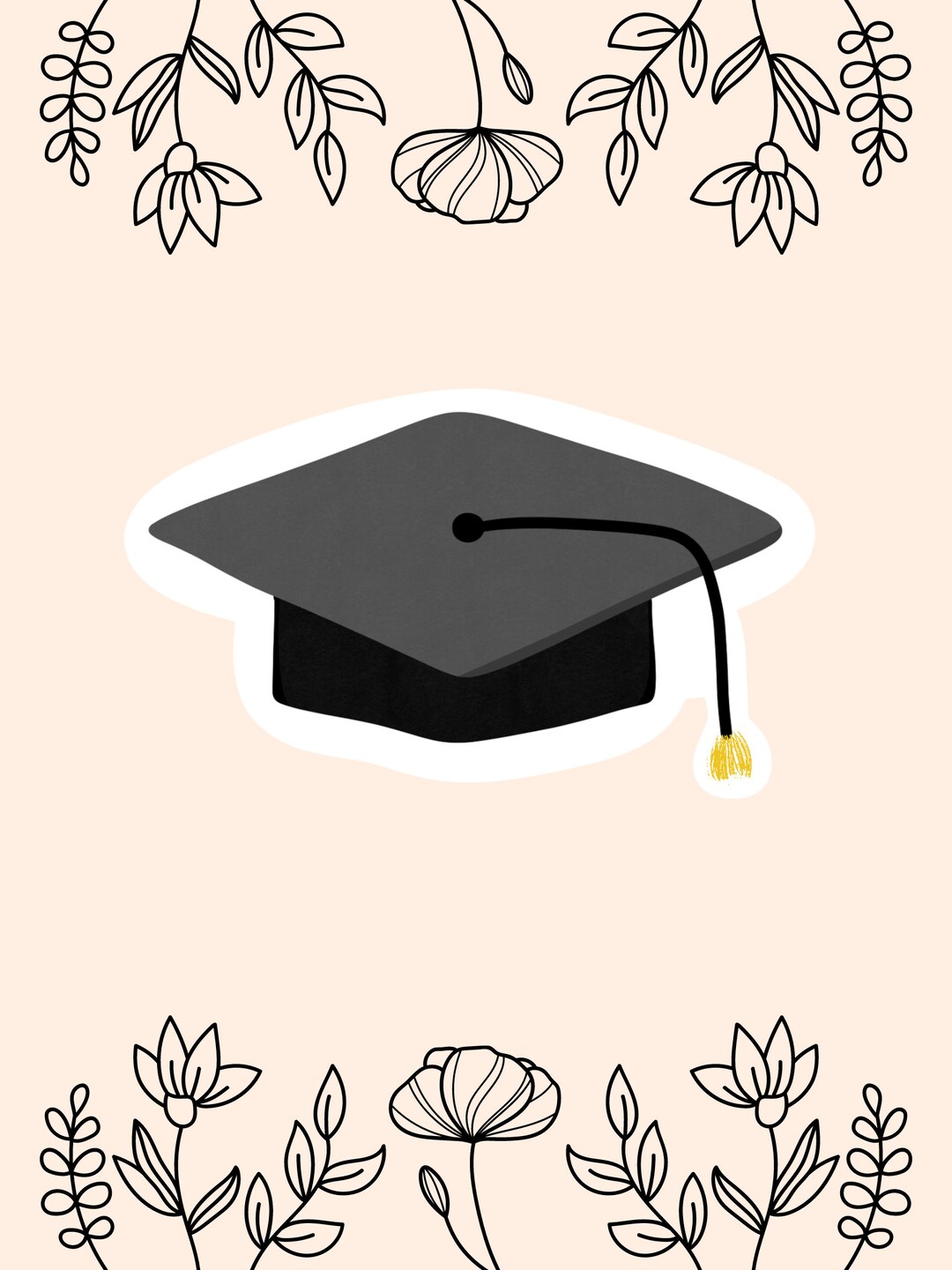 Graduation Cap Sticker Adventuringstickers Grad Stickers Graduation ...