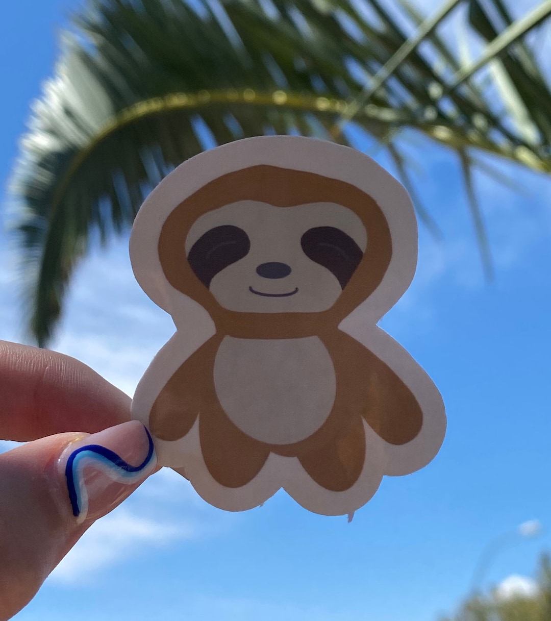 Sloth Vinyl Sticker Adventuringstickers Animal Stickers Sloth Sticker ...