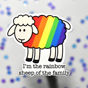 Im the Rainbow Sheep of the Family Vinyl Pride Sticker | Etsy