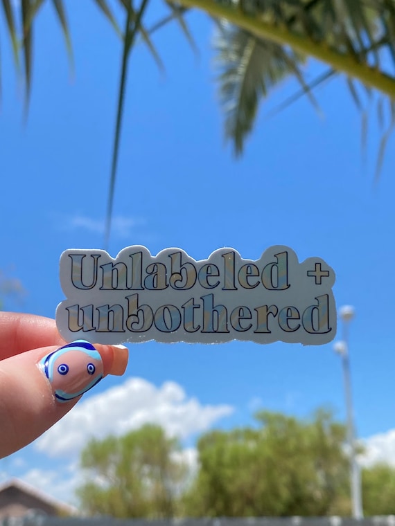 Marbled Unlabeled Unbothered Pride Sticker - Etsy