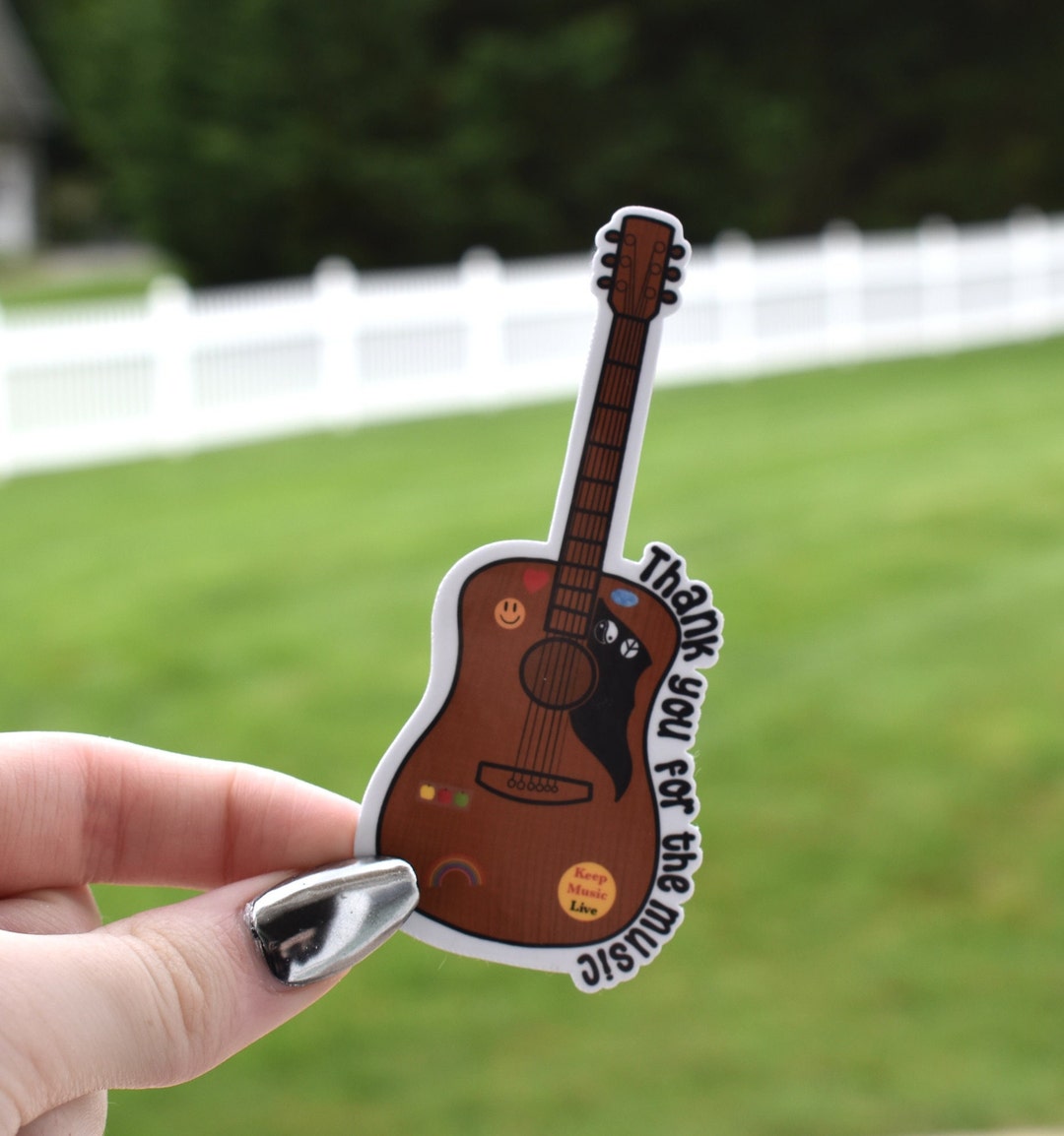 Thank You for the Music Guitar | Adventuringstickers | Music Sticker ...