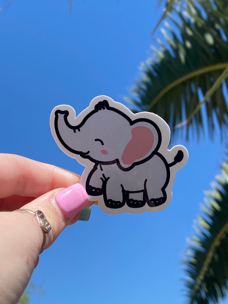 Ellie the Elephant Vinyl Sticker | Animal Sticker | Adventuringstickers ...
