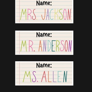 Name Tag Teacher Sticker | Back to School Sticker | Adventuringstickers ...