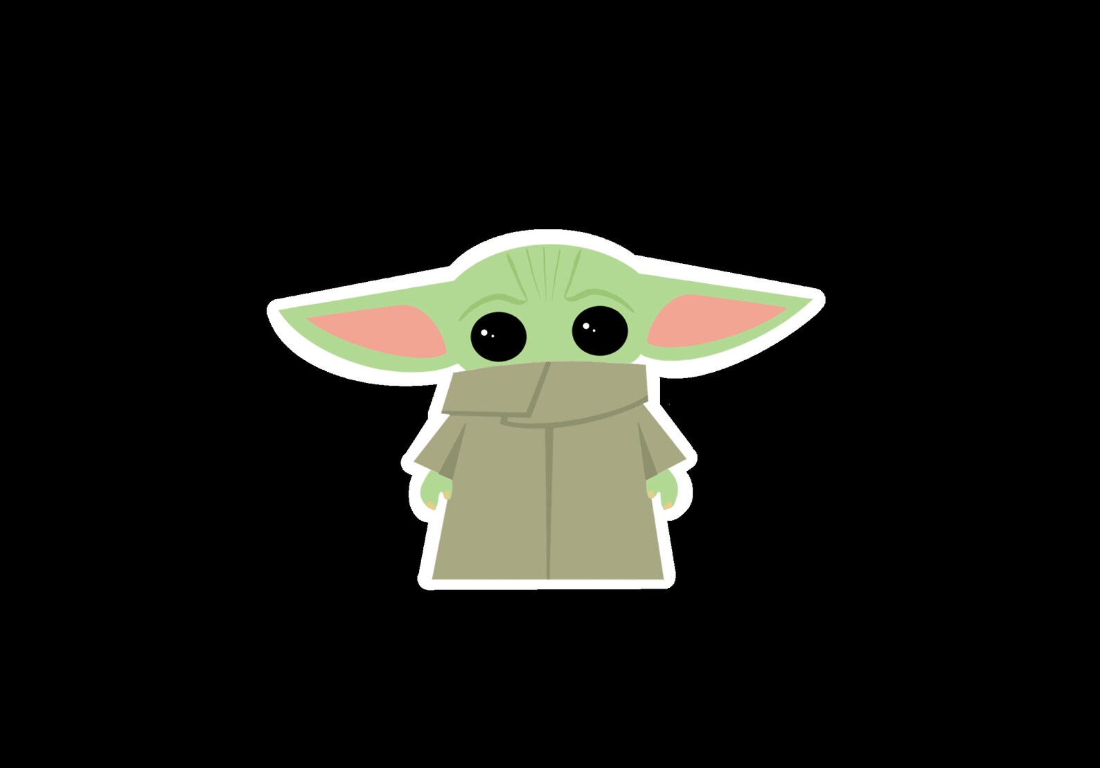 Baby Yoda Vinyl Sticker | Etsy