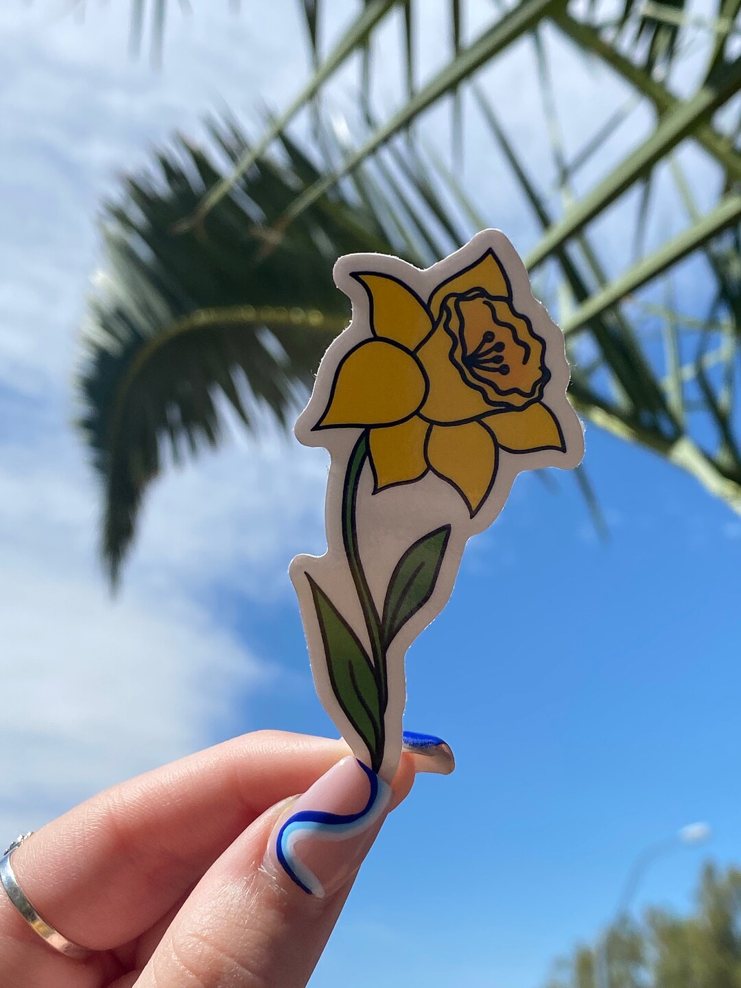 Daffodil Flower Vinyl Sticker | Flower Sticker | Adventuringstickers ...