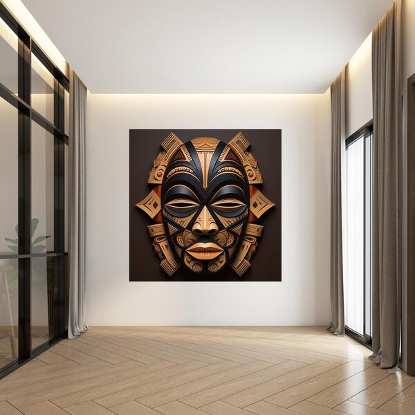 African Mask Art Print - Etsy