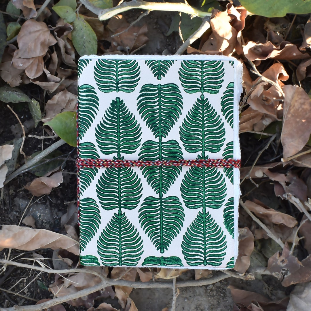 Floral Block Print Journal: Handmade Leather Writing Diary - Etsy