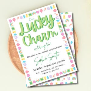 Lucky Charm Birthday Invitation - Etsy