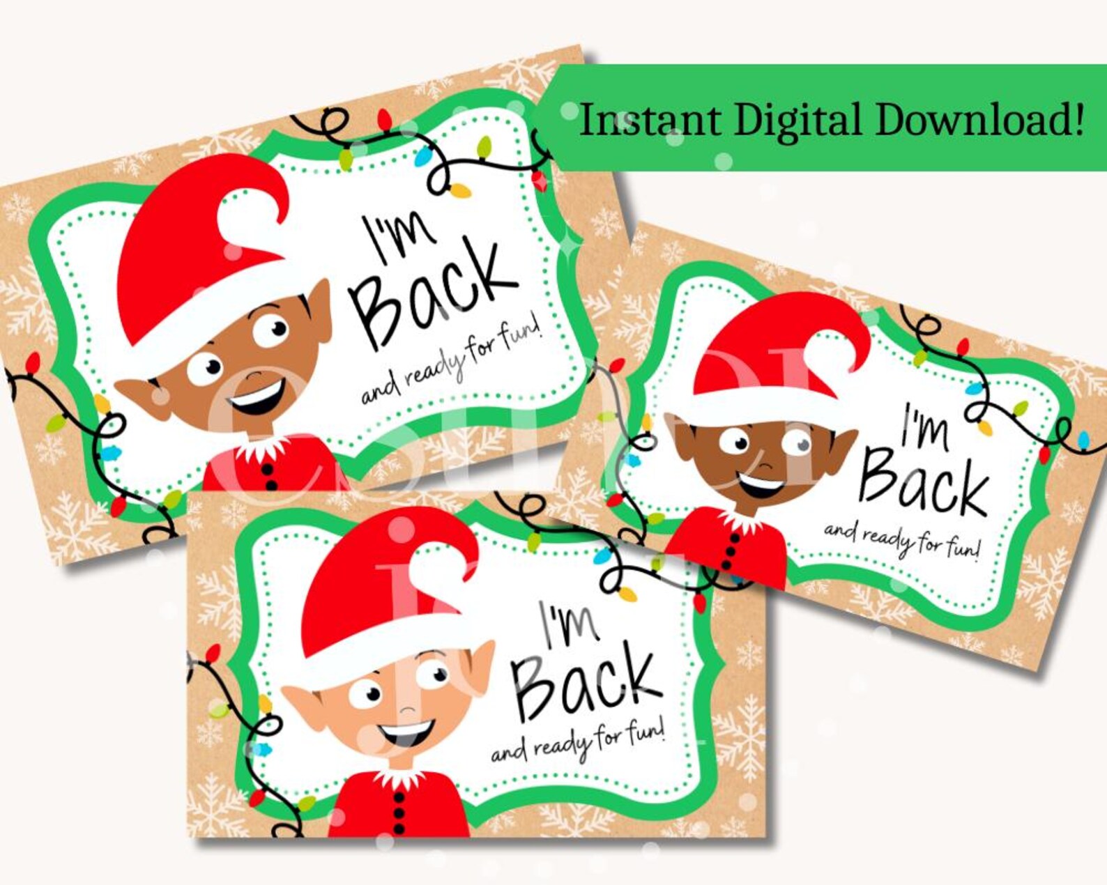 Christmas Elf - Banner Painting Template - Etsy
