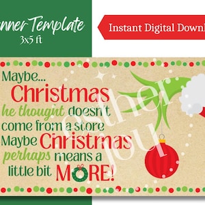 Grinch Inspired Banner Painting Template - Etsy