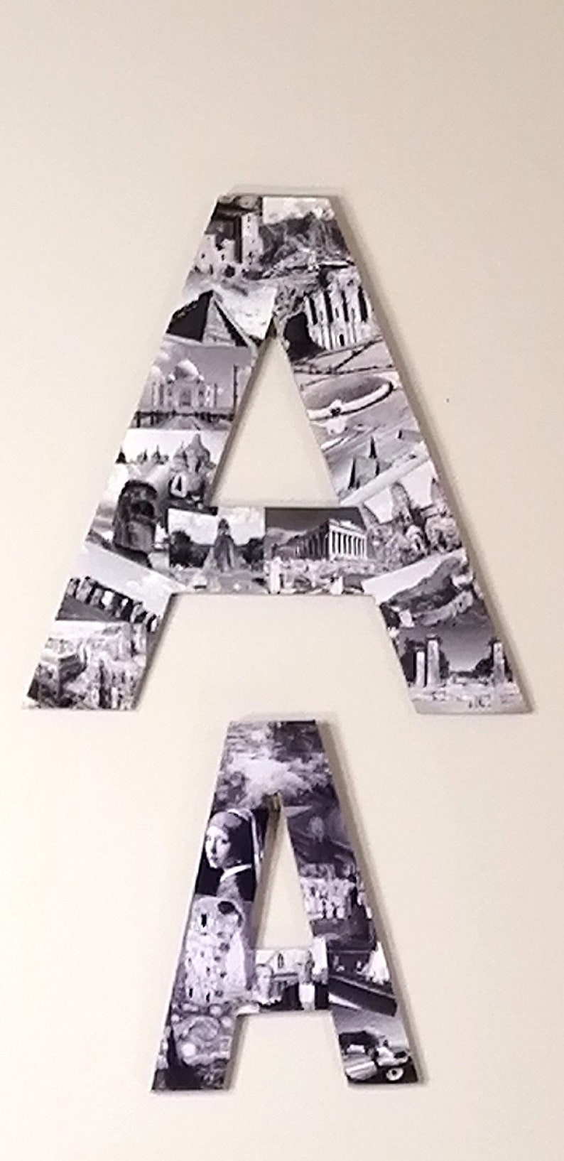 Personalized Photo Collage Letter, Photo Collage Letter, Photo Collage ...