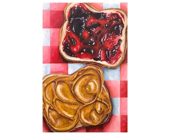 Peanut Butter and Jelly Painting - Etsy