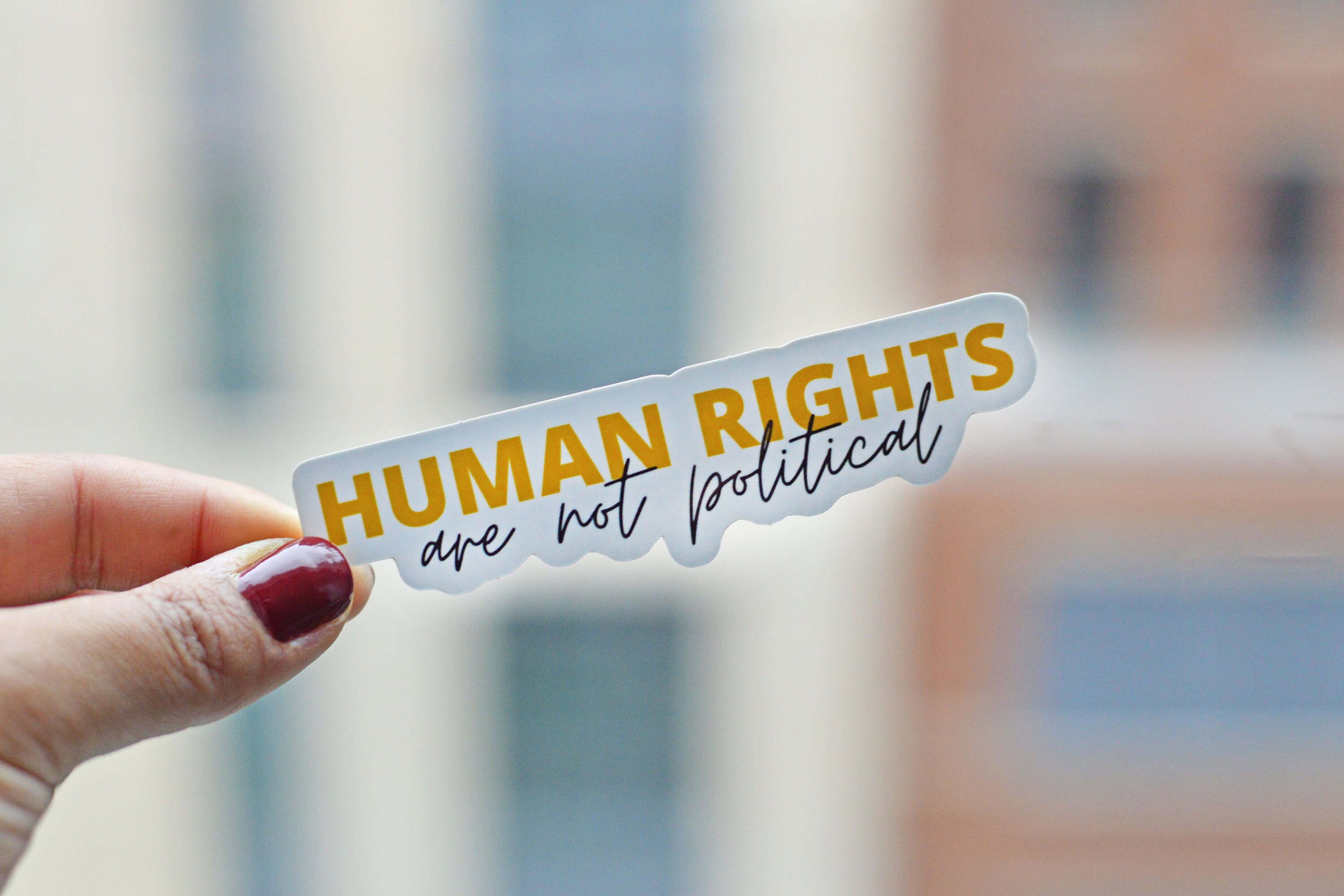 Human Rights are Not Political Sticker Equality Sticker for | Etsy