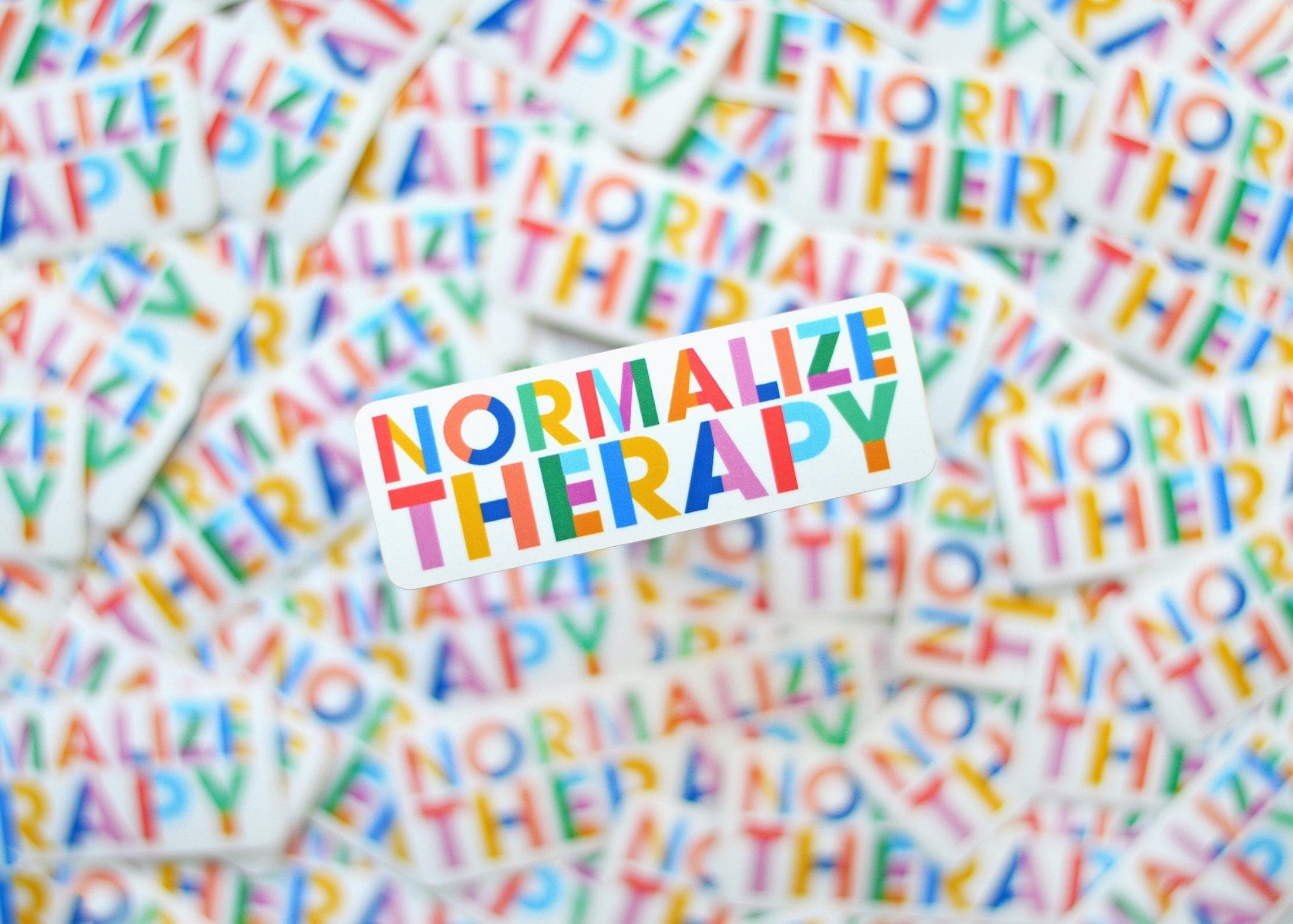 Normalize Therapy Sticker Mental Health Awareness Quotes | Etsy