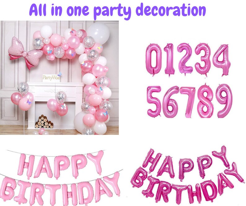 Pink Balloon Arch 100 Pack of Pink Pastel Pink Silver - Etsy
