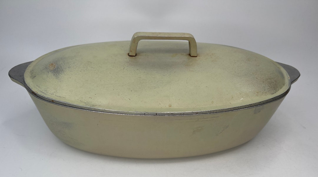 Vintage Aluminum 14 1/2" Long Roaster Pan With Lid Unbranded - Etsy