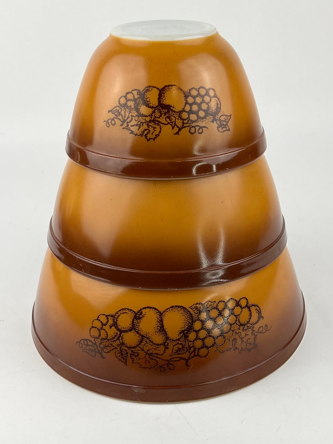 Vintage Pyrex Old Orchard Mixing Bowls - Etsy