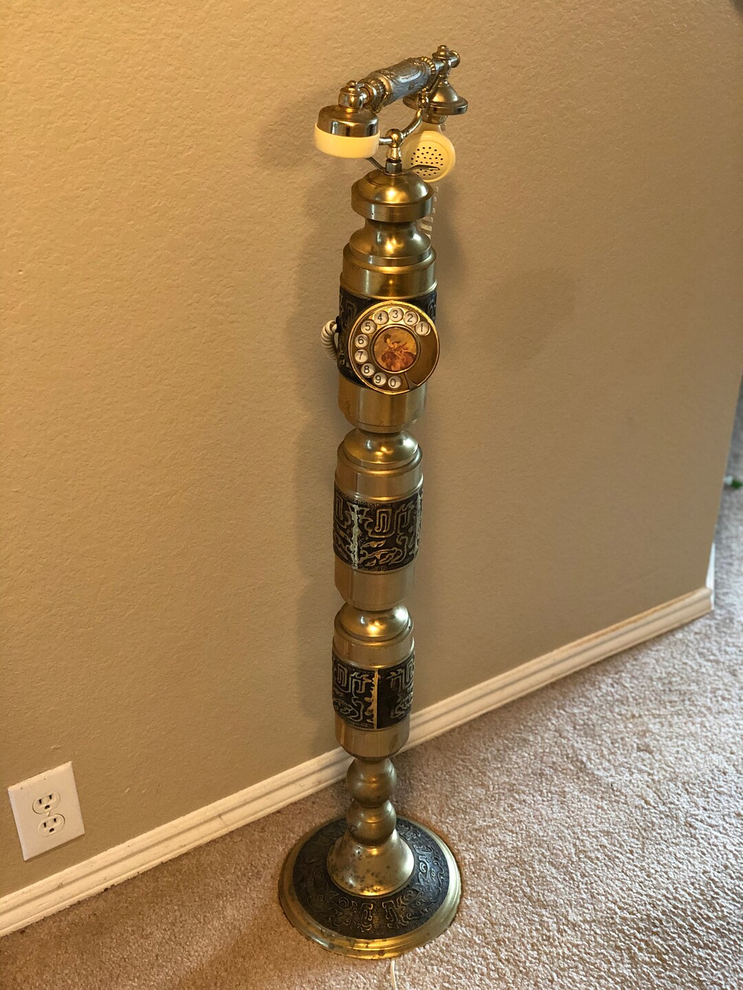 Vintage Brass Phone - Etsy