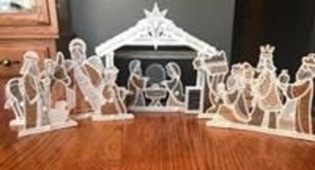 Freestanding Lace Nativity Scene - Etsy