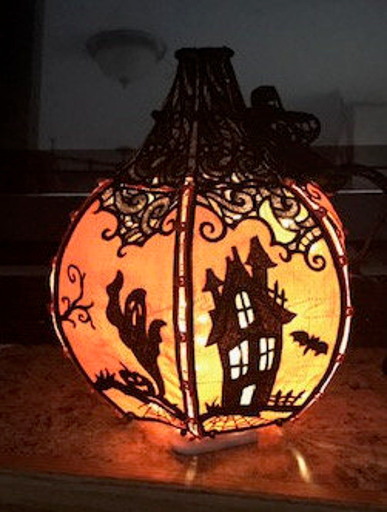 Lighted Haunted House Pumpkin With 3 Different Scenes - Etsy