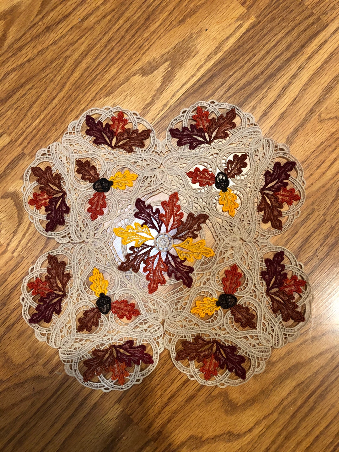 Large Lace Fall Doily - 13x13 - Etsy
