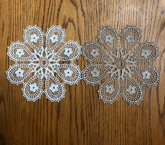 Lace Doily approx. 7 in diameter White or Ecru | Etsy