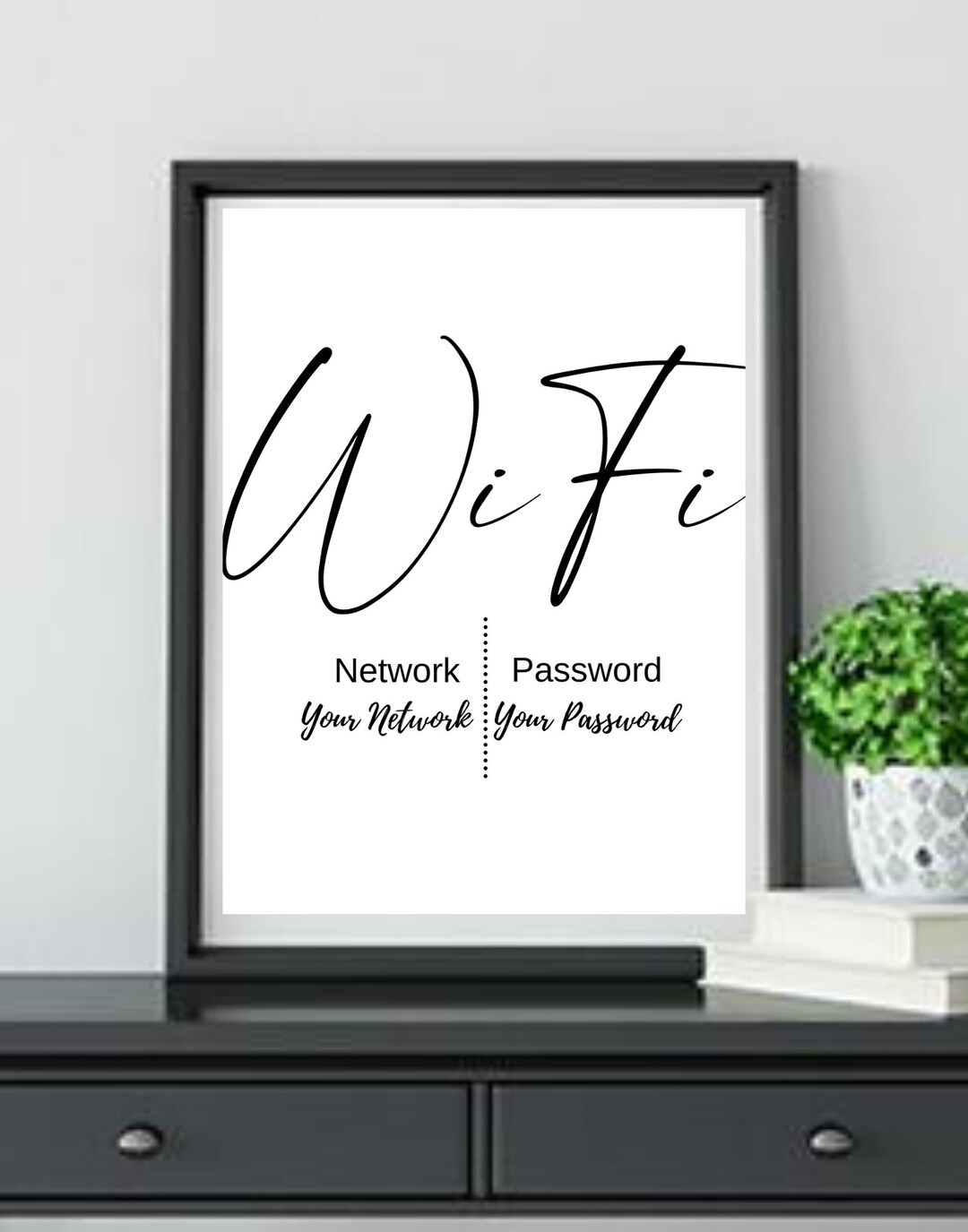 Wifi Password Printable Template PDF Instant Download Digital File ...