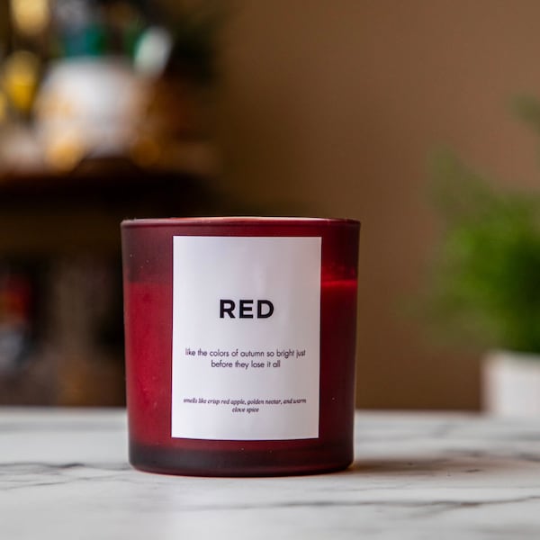 Red Candle - Etsy
