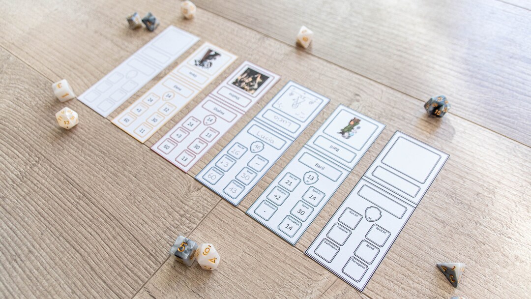 Initiative Tracker Cards With Picture Colored | Fillable PDF | Combat ...