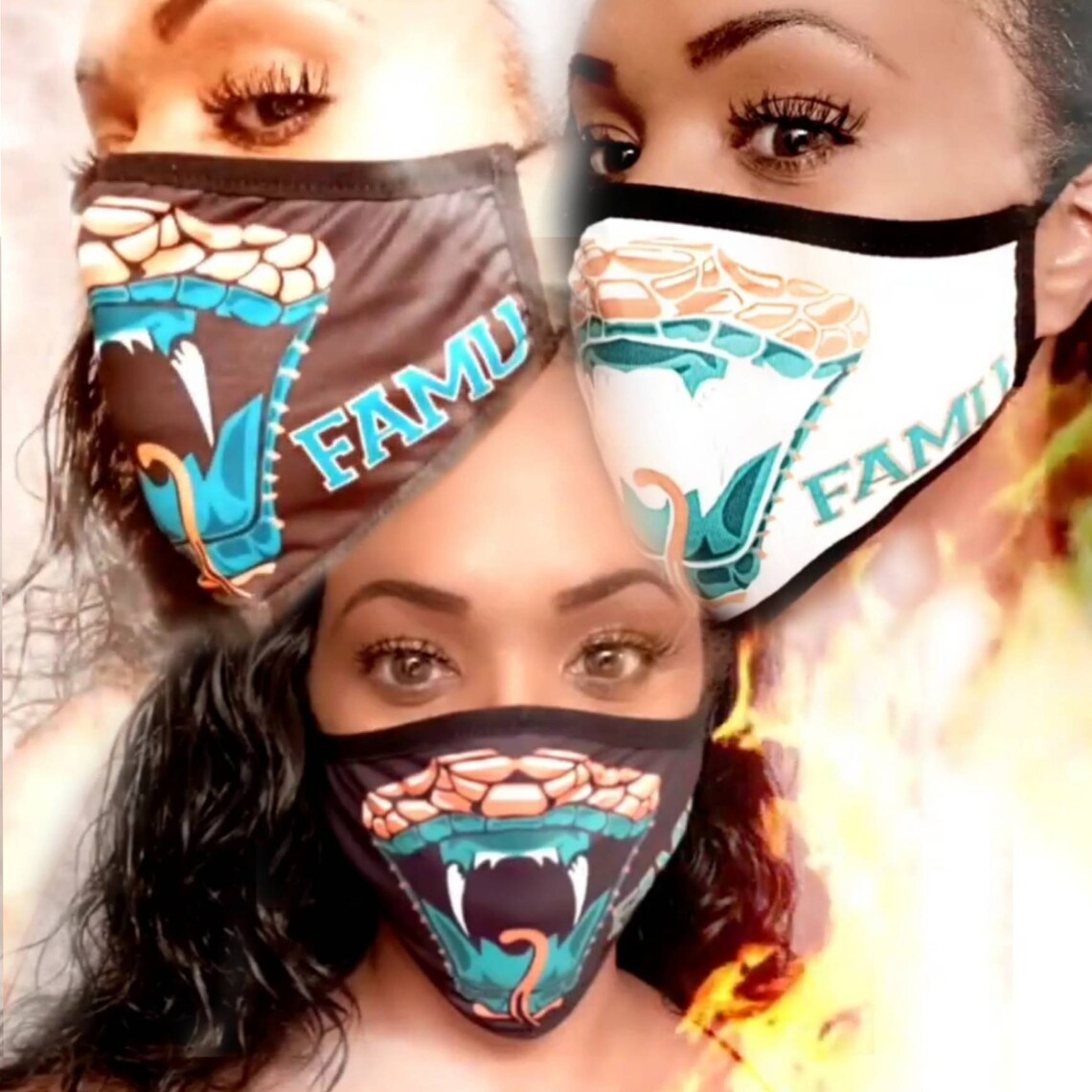 Black Rattler Bite Mask - Etsy