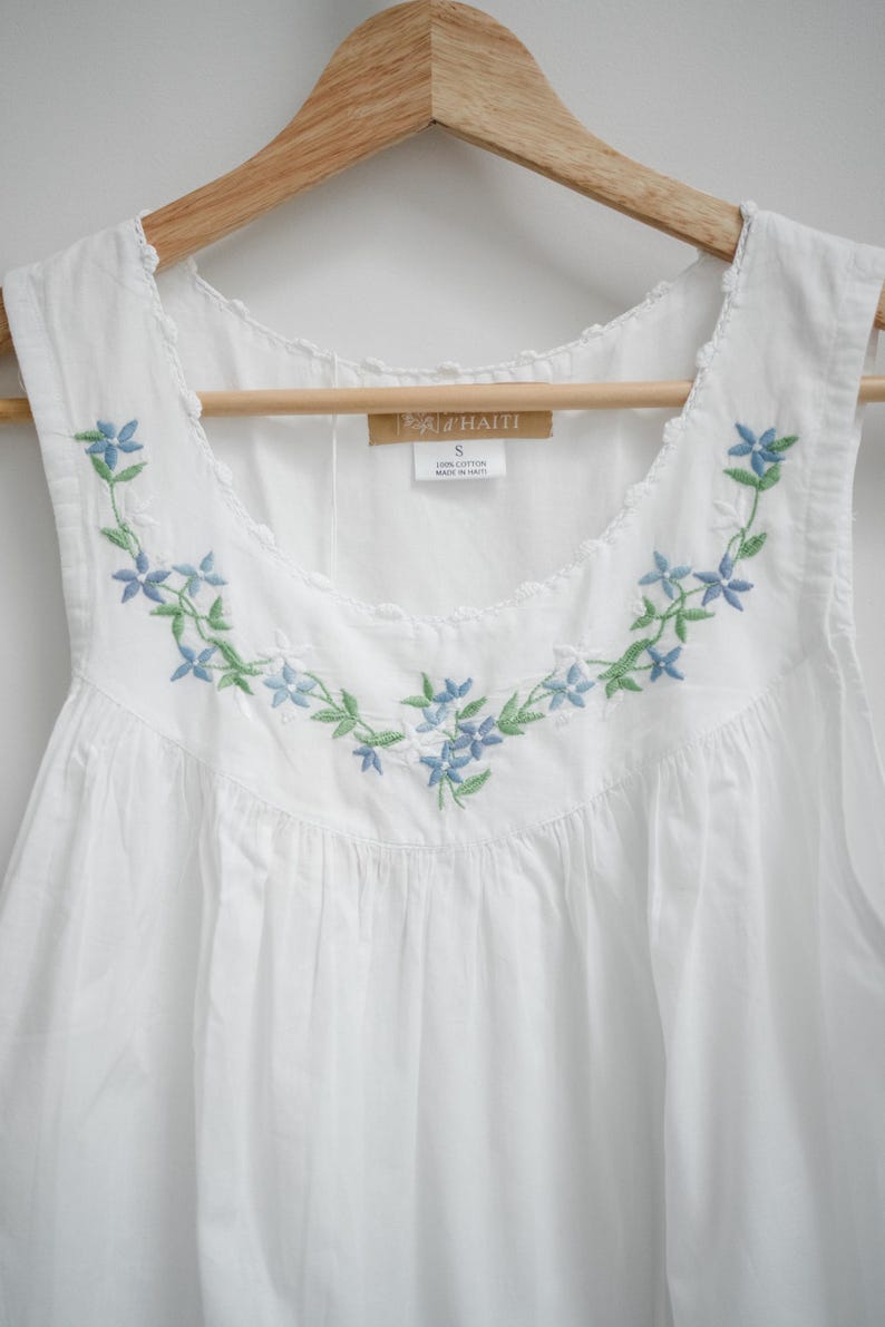 The Sarah Garland Nightgown - Blue - Etsy