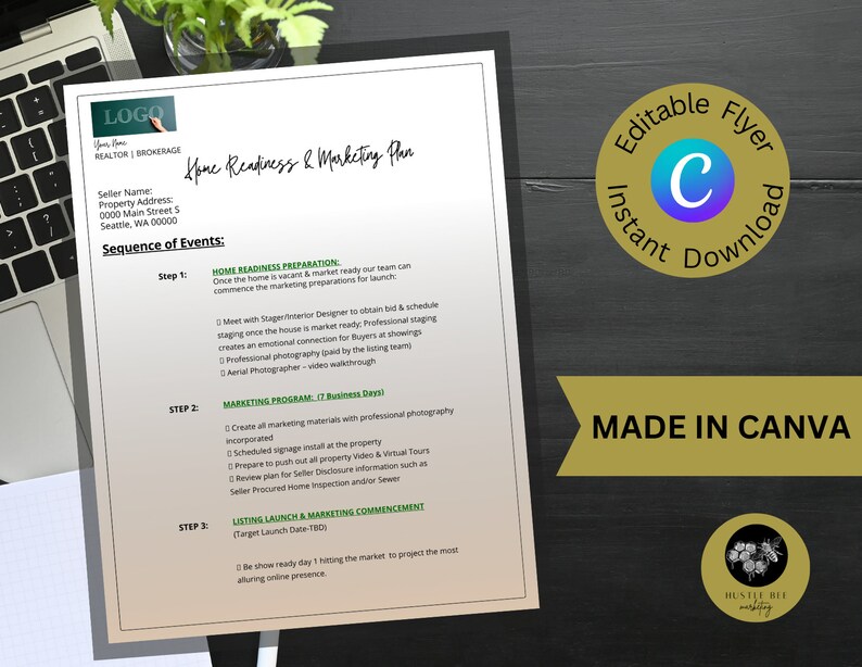 Home Readiness and Marketing Plan TEMPLATE for Real Estate Agents ...