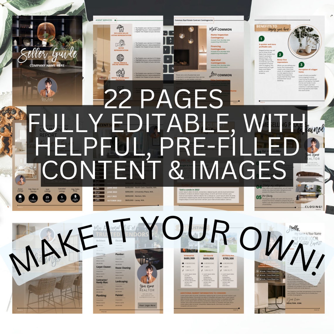 Real Estate Home Seller Guide Templates, Pre-listing Guide, Team ...