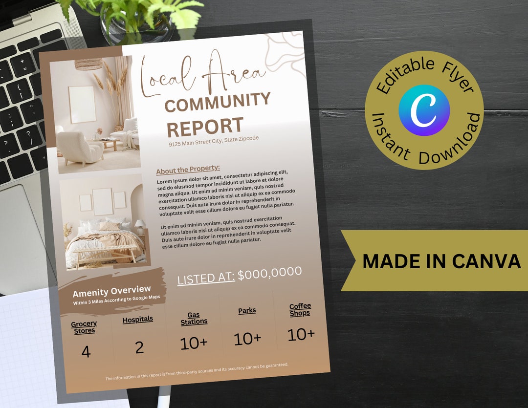 Community Report Template | Buyer Report | Local Area Letter | Canva ...