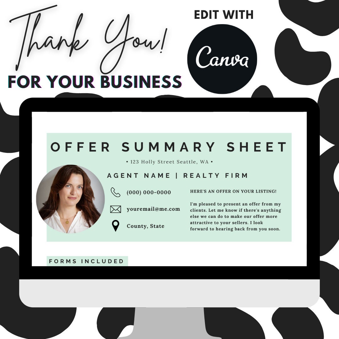 EDITABLE Buyer Offer Cover Letter | Canva Template | Customizable ...