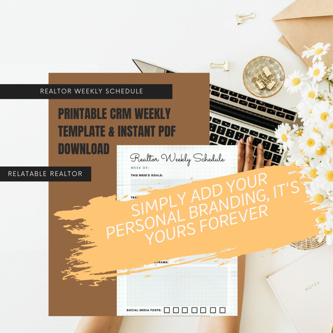 EDITABLE Weekly Schedule | Canva Template | Customizable Weekly ...