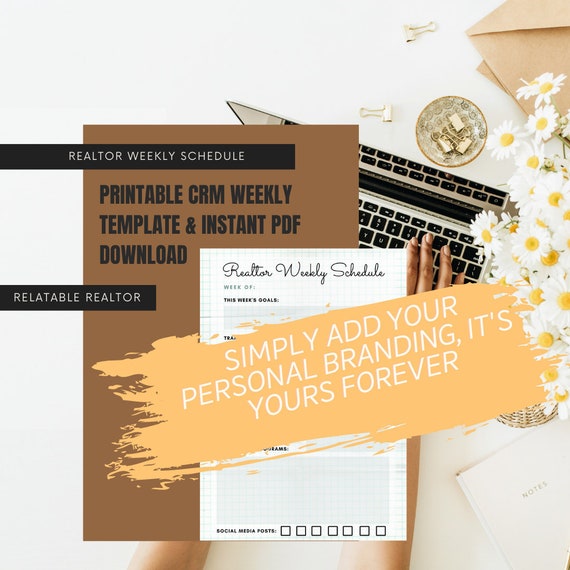EDITABLE Weekly Schedule Canva Template Customizable | Etsy