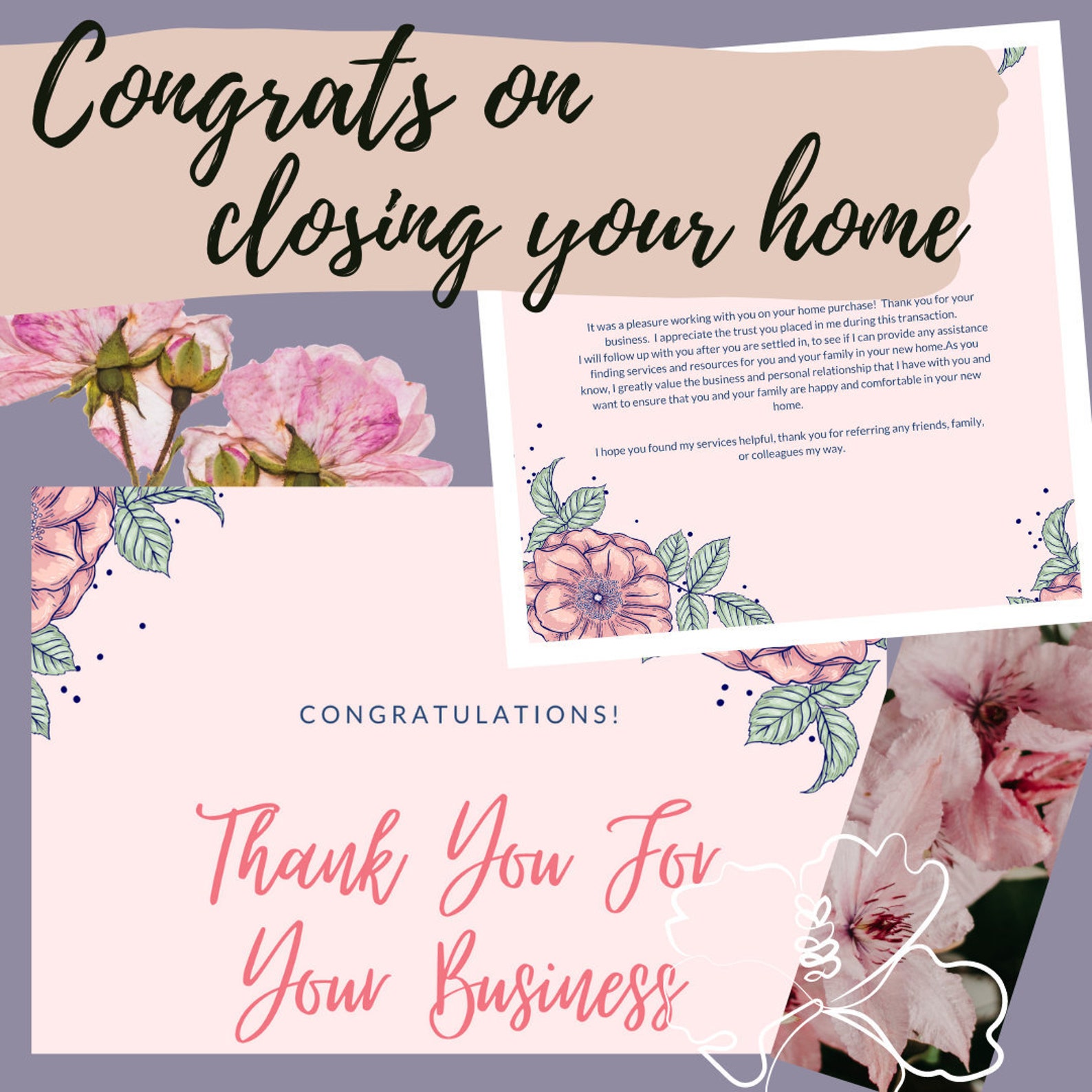 Closing Gift | Printable Congrats on Your New Home Letter | Real Estate ...