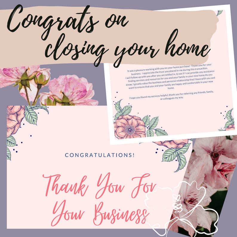 Closing Gift | Printable Congrats on Your New Home Letter | Real Estate ...